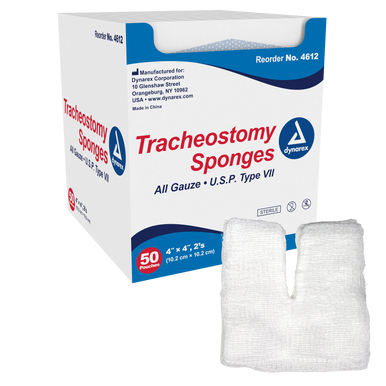 Dynarex Tracheostomy Sponge, Sterile