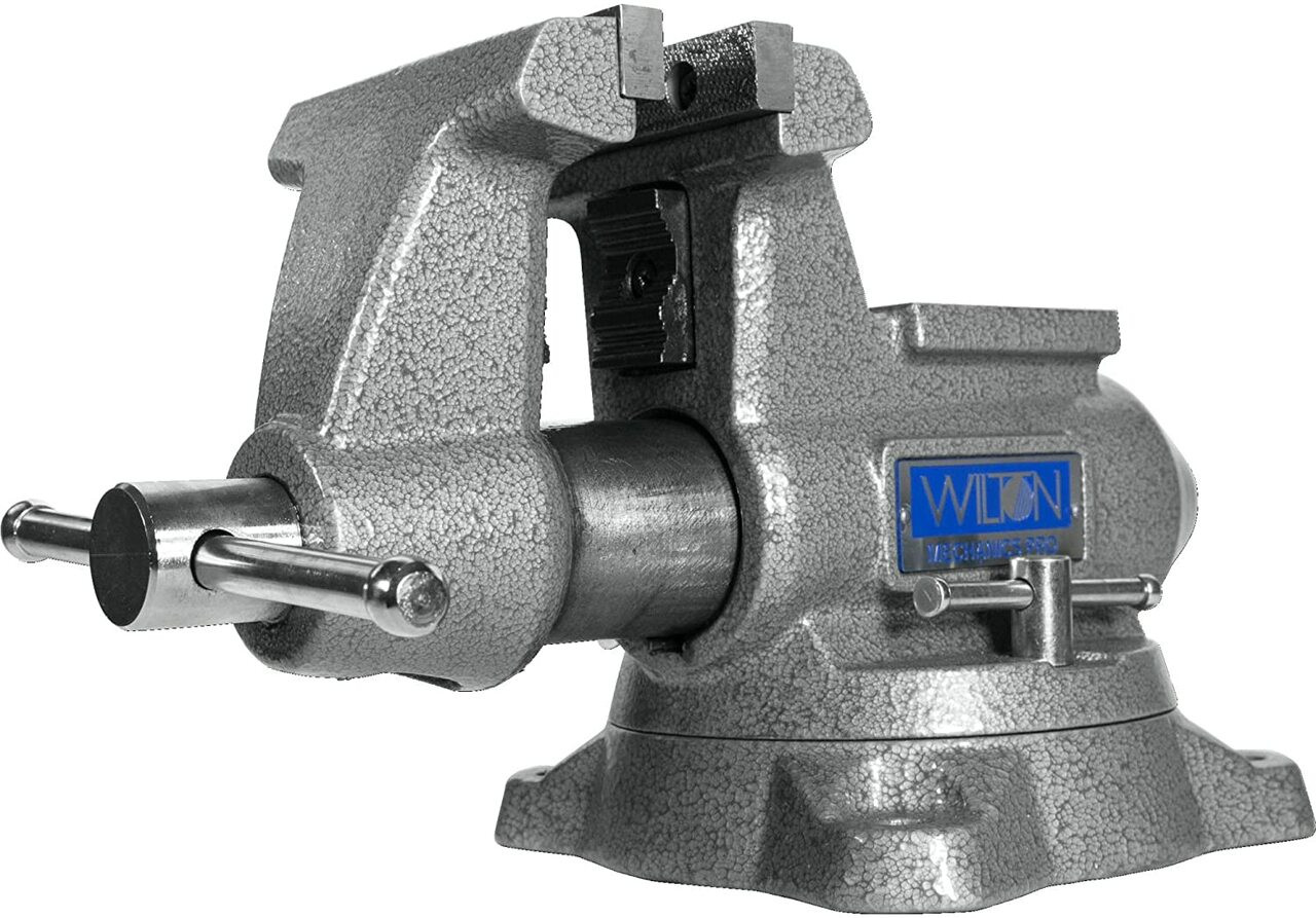 Mechanics Pro Vise 6-1/2" Jaw Width, 6" Jaw Opening, 360° Swivel Base ...