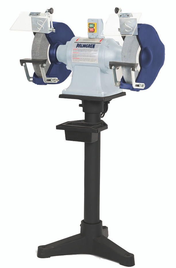 12" 2HP, 220V, Single Phase Bench Grinder W/ Pedestal Stand & Dust ...