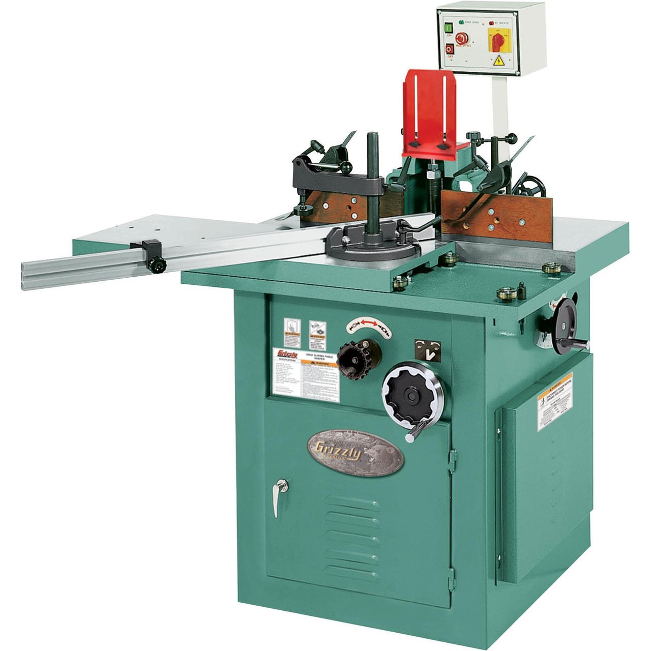 Grizzly G8622 - 5 HP Sliding Table Shaper with Tilting Spindle - US ...