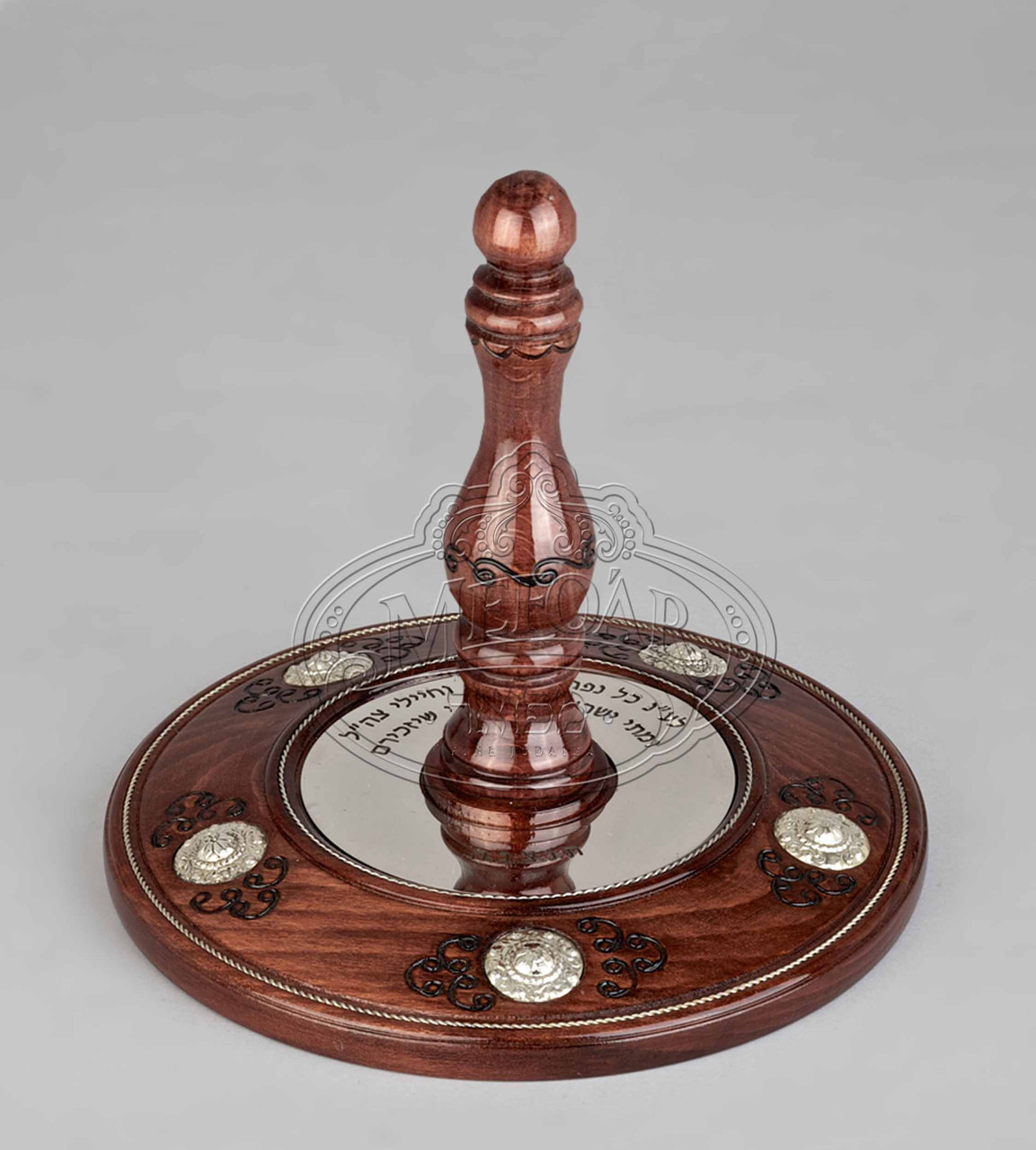 Silver and Wood Atzei Chaim: AH-74-1 - Mefoar Fine Judaica