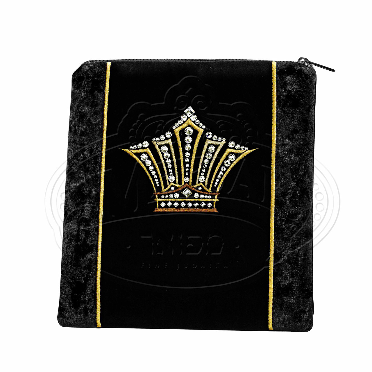 Black Velvet with Black Crushed Velvet Tallis and Teffilin Bag, Gold ...