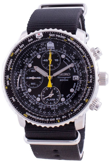 Seiko Pilot's Flight SNA411P1-VAR-LS17 Quartz Chronograph 200M Men's ...