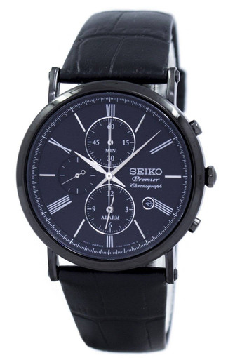 Seiko Premier Chronograph Alarm Quartz SNAF79 SNAF79P1 SNAF79P Men's ...