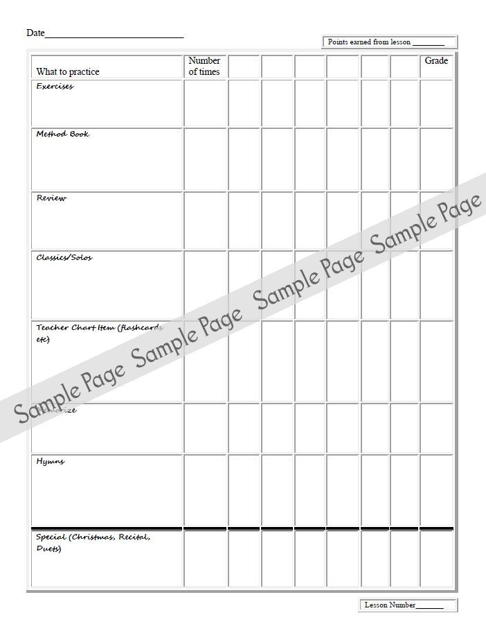 Precious Piano - Practice Notebook - 50 LESSONS - Melt the Heart