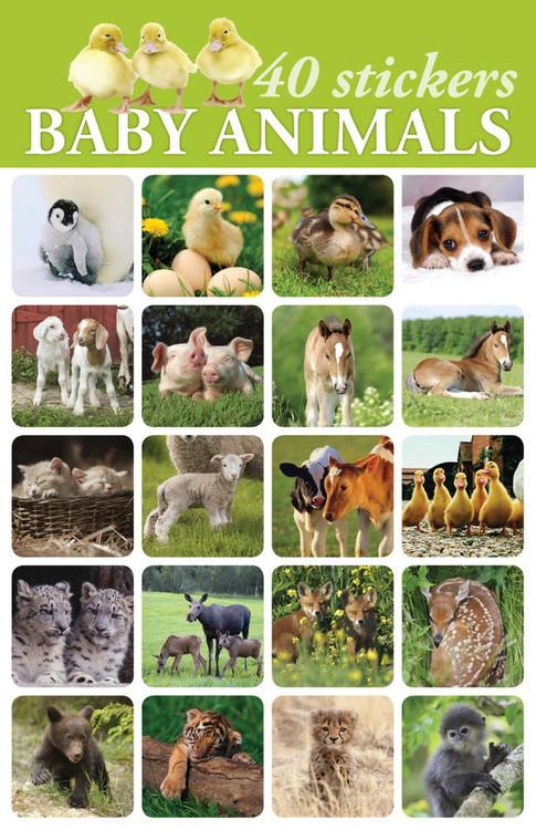 Baby Animals Stickers - 2 sheets - Melt the Heart