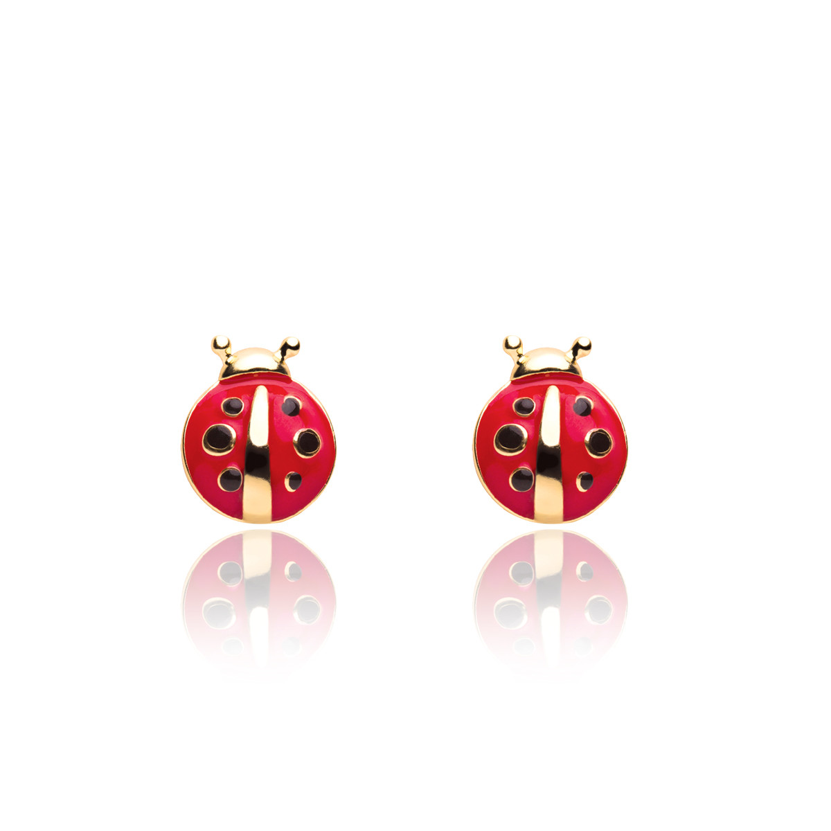Little Ladybug Cutie Enamel Stud Earrings
