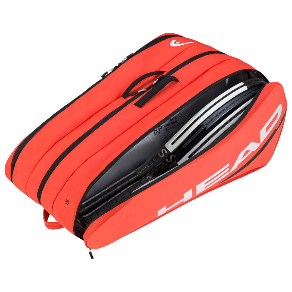 Head Tour Team Fluorescent Orange XL 12 Racquet Squash or Tennis Bag ...