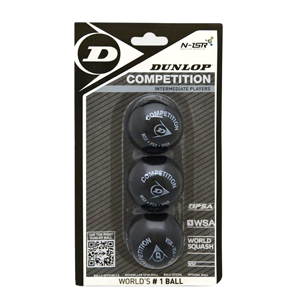 Dunlop Competition Single Yellow Dot 3 Squash Balls Pack | Squash Only ...