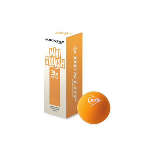 Dunlop Play Orange Mini Squash Balls 3 Pack | Squash Only Australia