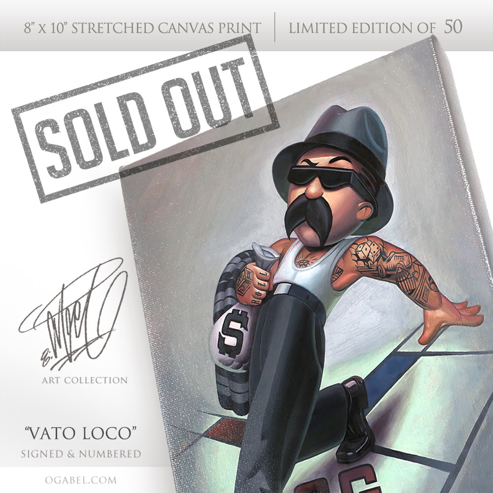 Vato Loco 8"x10" Stretched Canvas