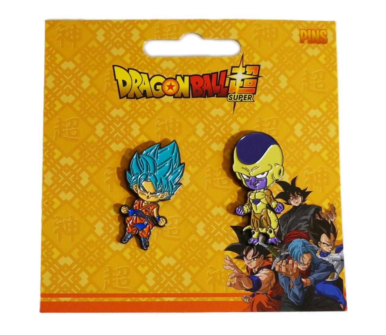 Dragon Ball Super SSGSS Blue Goku & Golden Frieza Pins Set of 2 ...