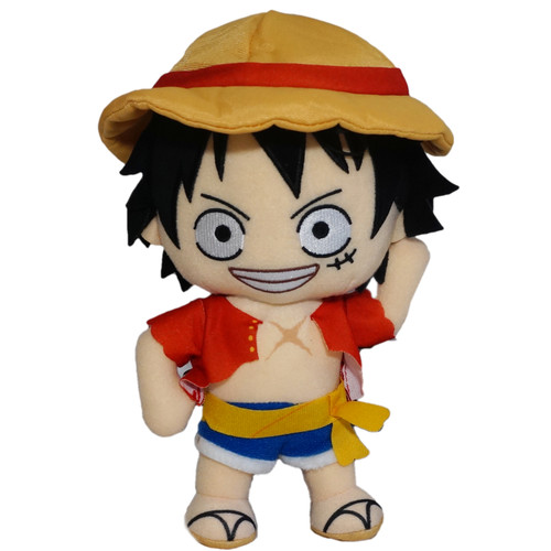 One Piece: Monkey D. Luffy Change Face Plush 8" H - Circle Red