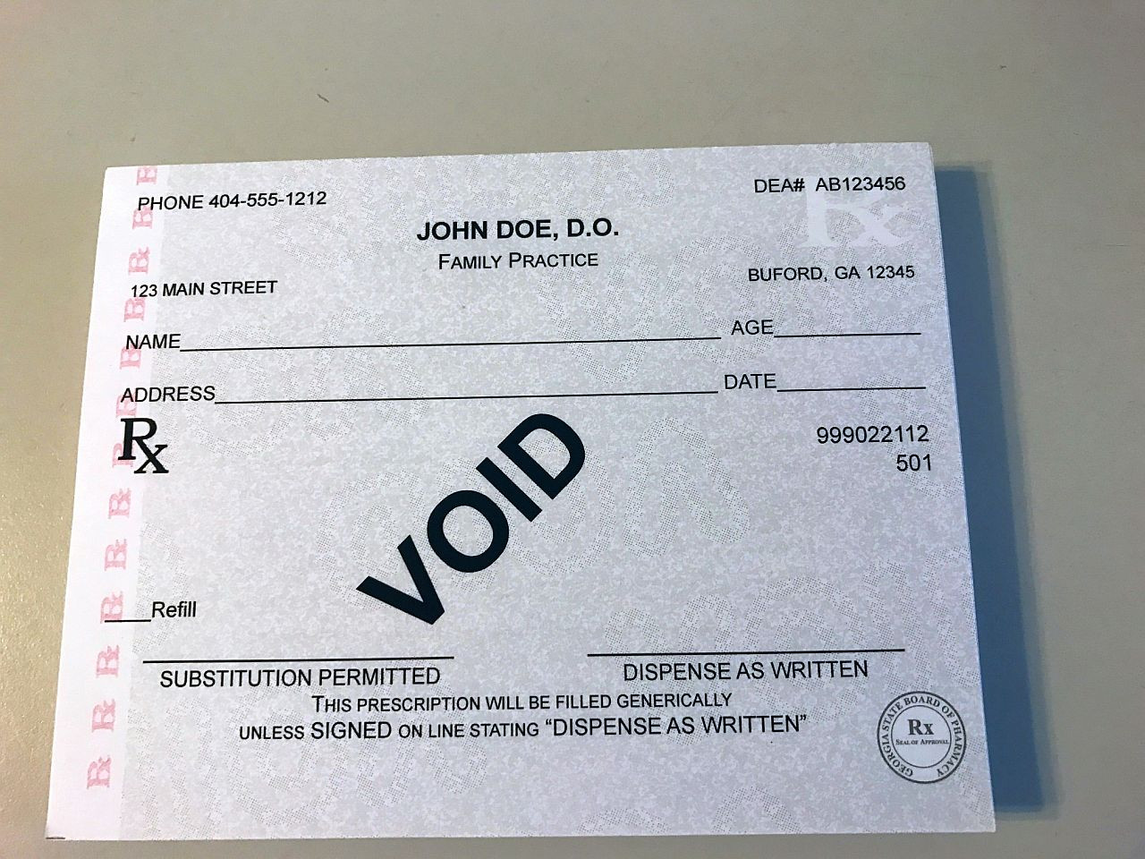 2-Part Carbonless Prescription Pads