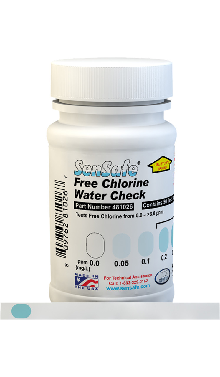 SenSafe® Free Chlorine Water Check Test Strips | Industrial Test Systems