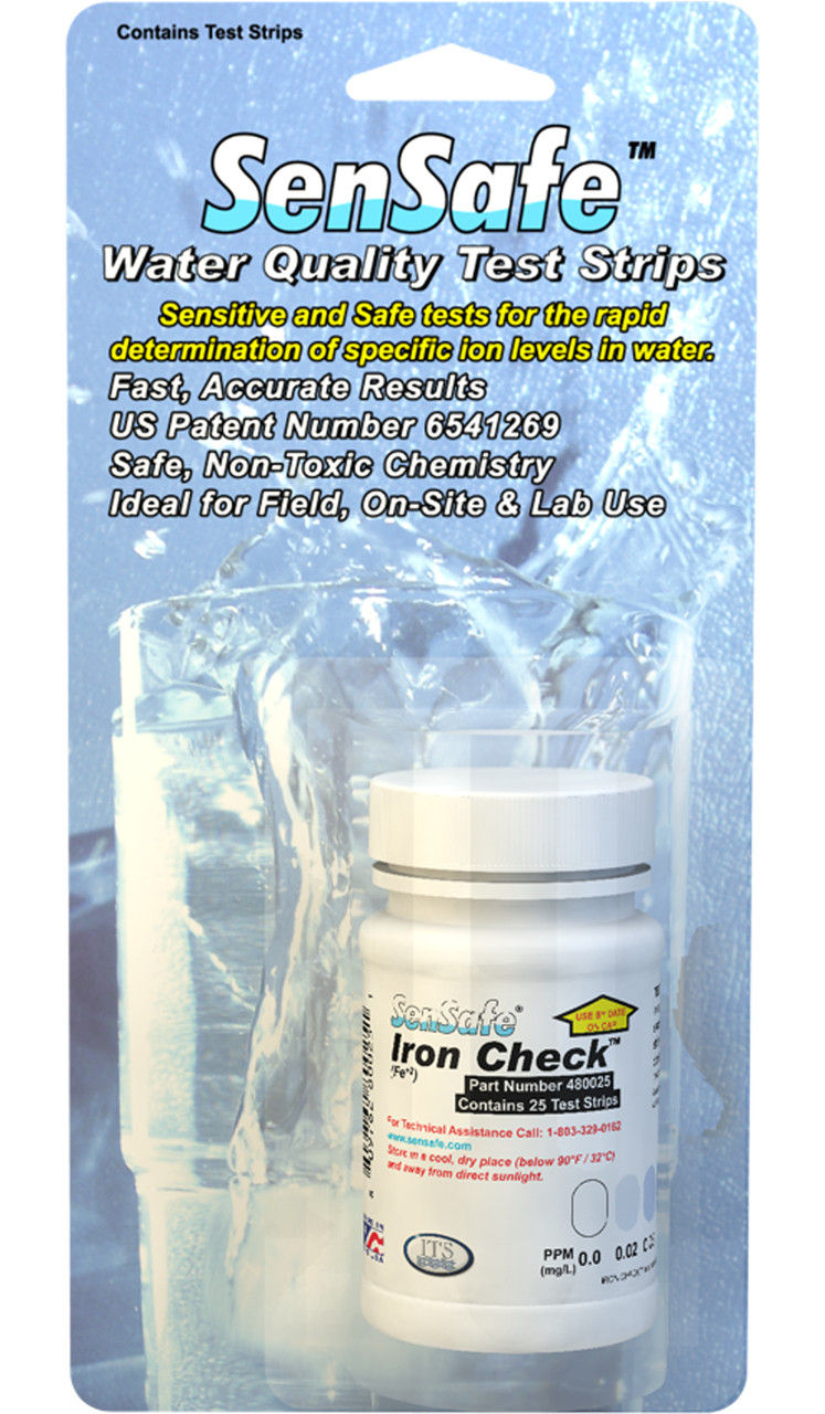 SenSafe® Iron Check, (Fe+2) Test Strips | Industrial Test Systems