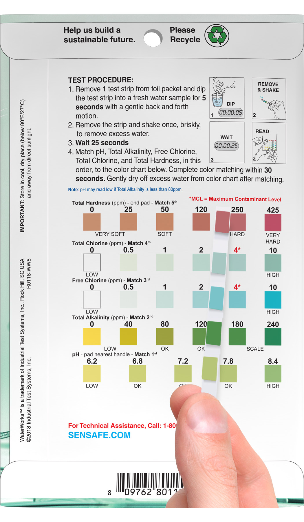 WaterWorks™ 5-WAY Water Check Test Strips (Pocket Packs) | Industrial ...