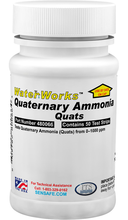 WaterWorks™ Quaternary Ammonia Test Strips | Industrial Test Systems