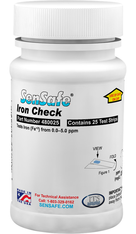 SenSafe® Iron Check, (Fe+2) Test Strips | Industrial Test Systems