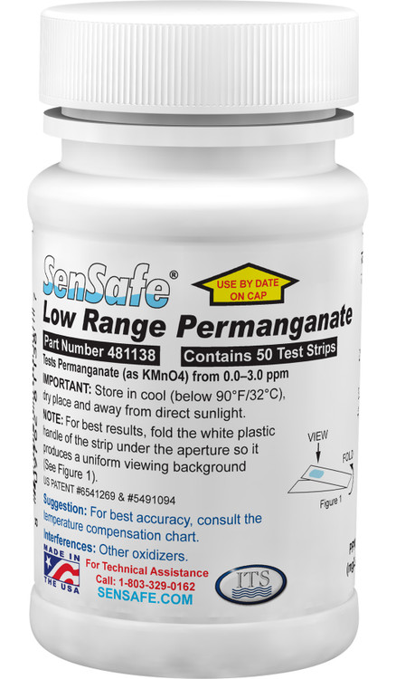 SenSafe® Permanganate Visual Test Strips | Industrial Test Systems