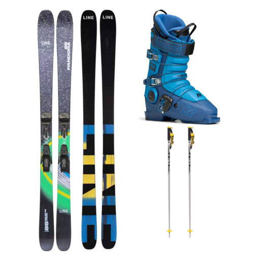 Line Pandora 85 Skis w K2 Revolve Ski Boots & Line Pin Ski Poles ...