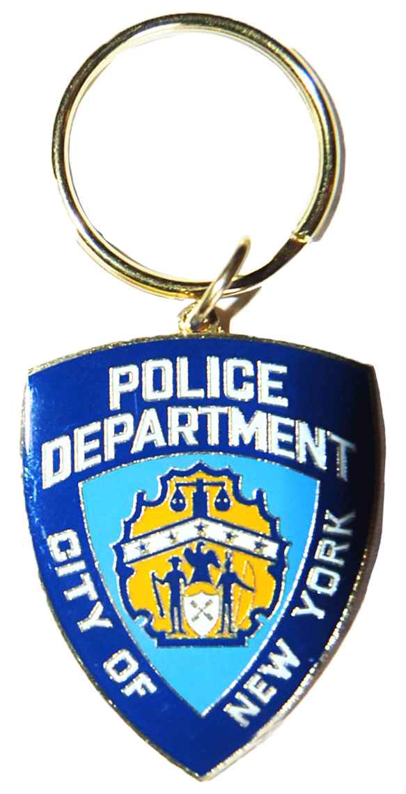 NYPD Shield Cut Out Key Ring