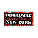 Broadway Lights NY License Plate