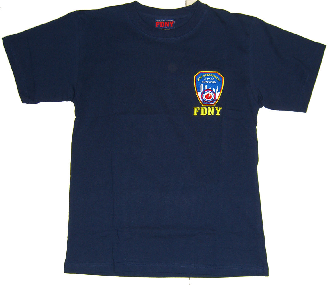 FDNY Embroidered Patch Navy Tee