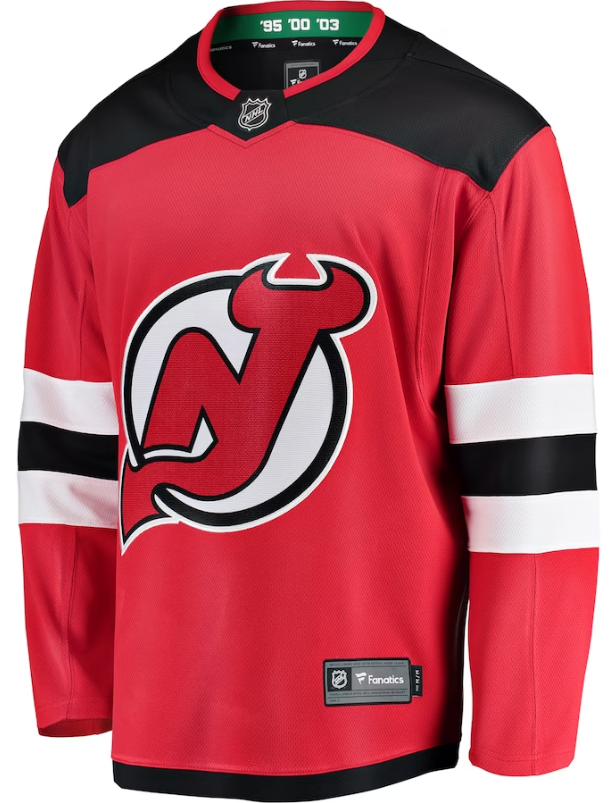 NJ Devils Home Jersey - Red Adult Breakaway Jersey