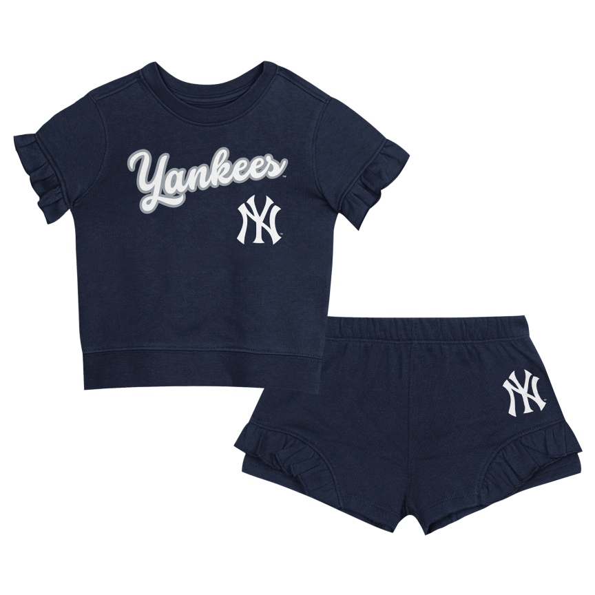 Yankees Baby French Terry Cotton 2-pc Set - Navy