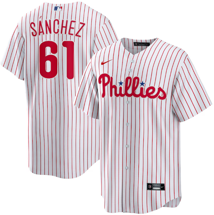 Christopher Sanchez Jersey - Philadelphia Phillies Replica Adult Home ...