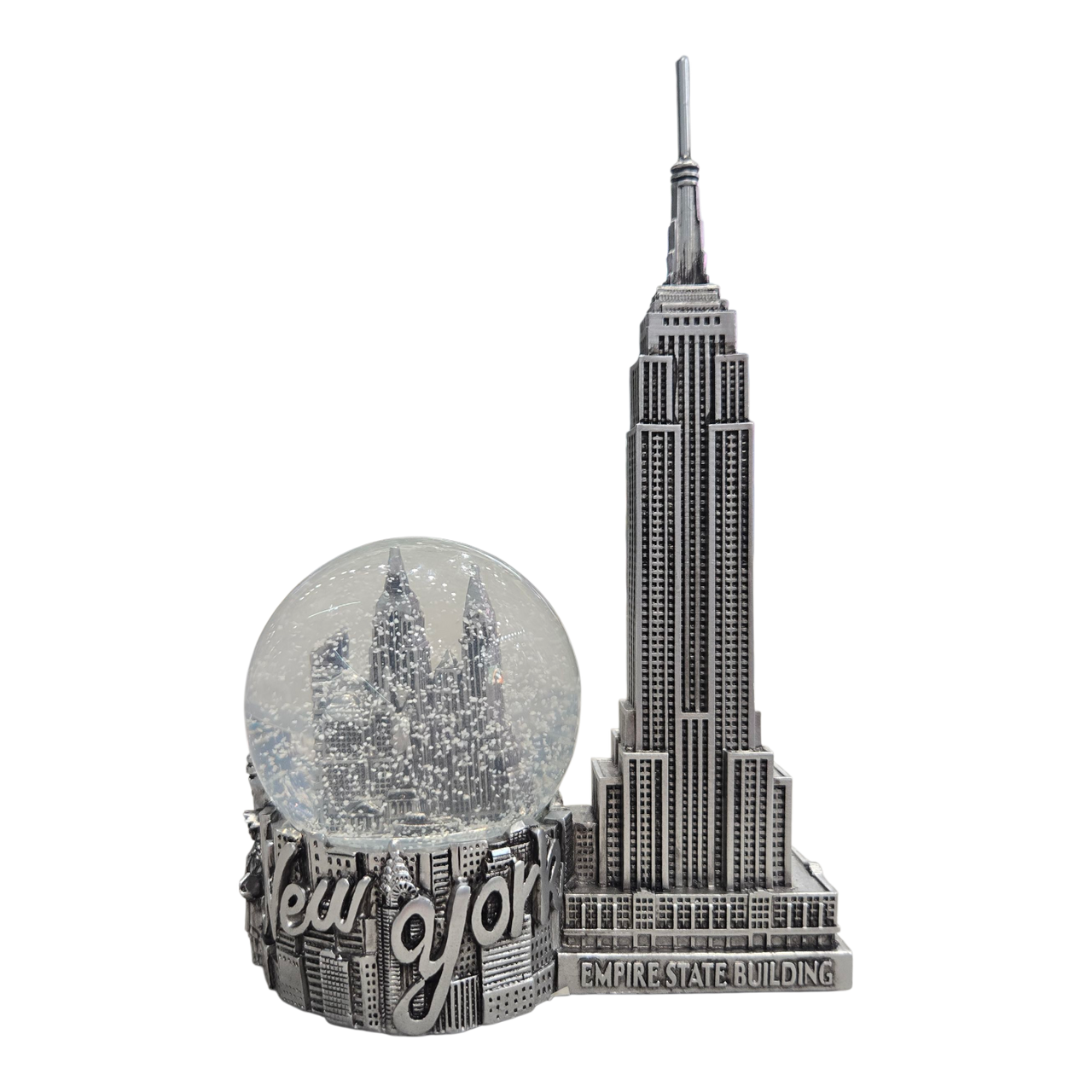 6 inch Empire State Building with 65mm Snow Globe