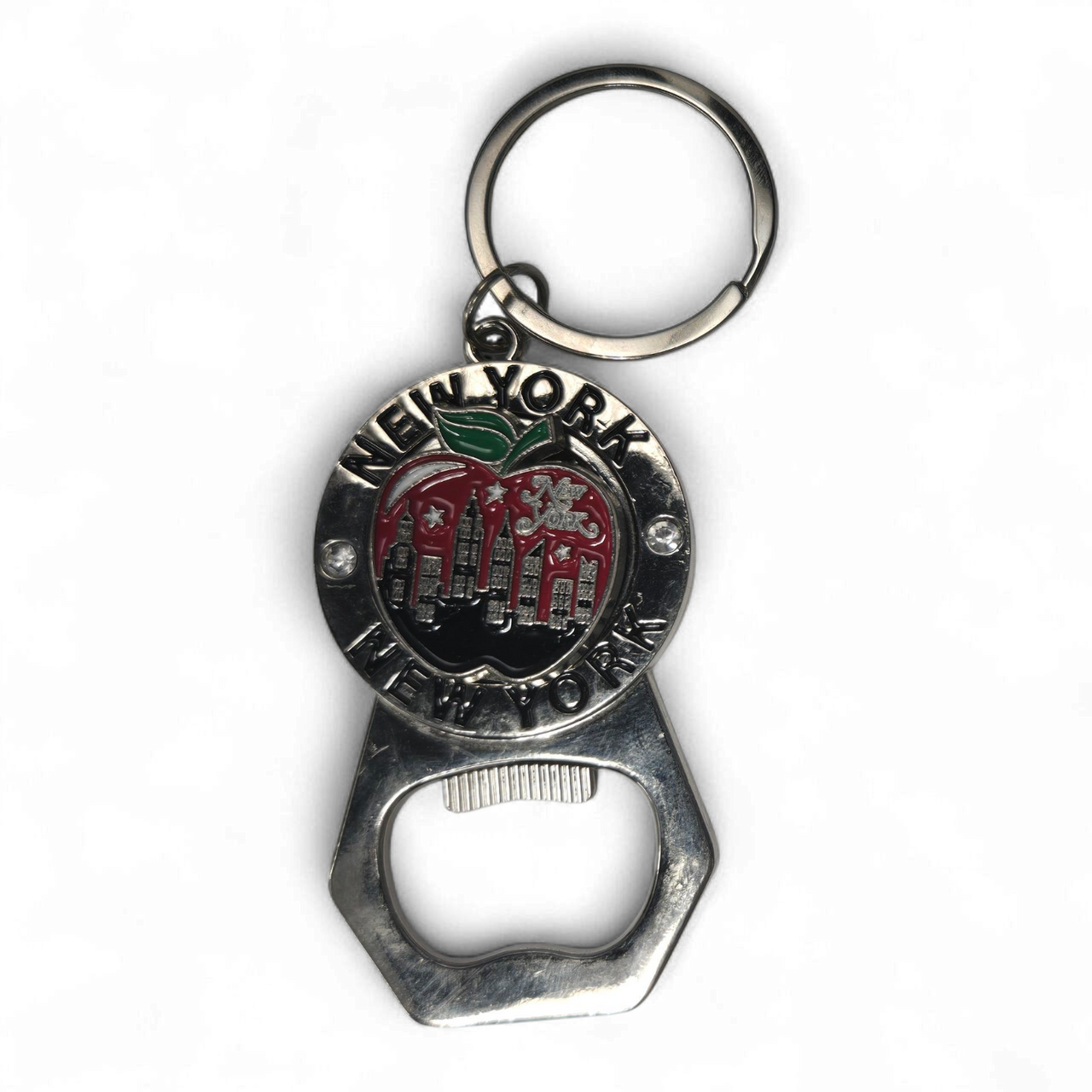 NYC Big Apple Rotating Bottle Opener Keychain