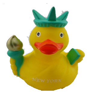 Statue of Liberty Rubber Duck- Yellow