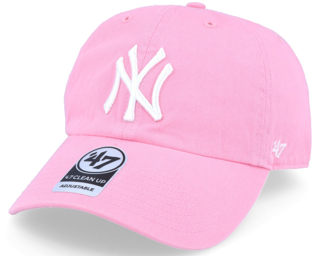 NY Yankees Clean Up Adjustable Cap - Neon Pink Dad Hat