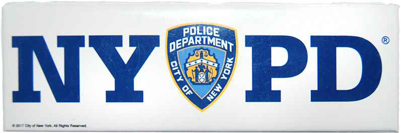 NYPD White Panoramic Postcard Magnet