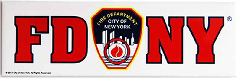 FDNY White Panoramic Postcard Magnet