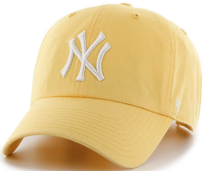 NY Yankees Clean Up Adjustable Cap - Khaki Dad Hat