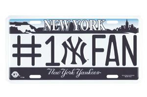 Yankees Metal License Plate Frame