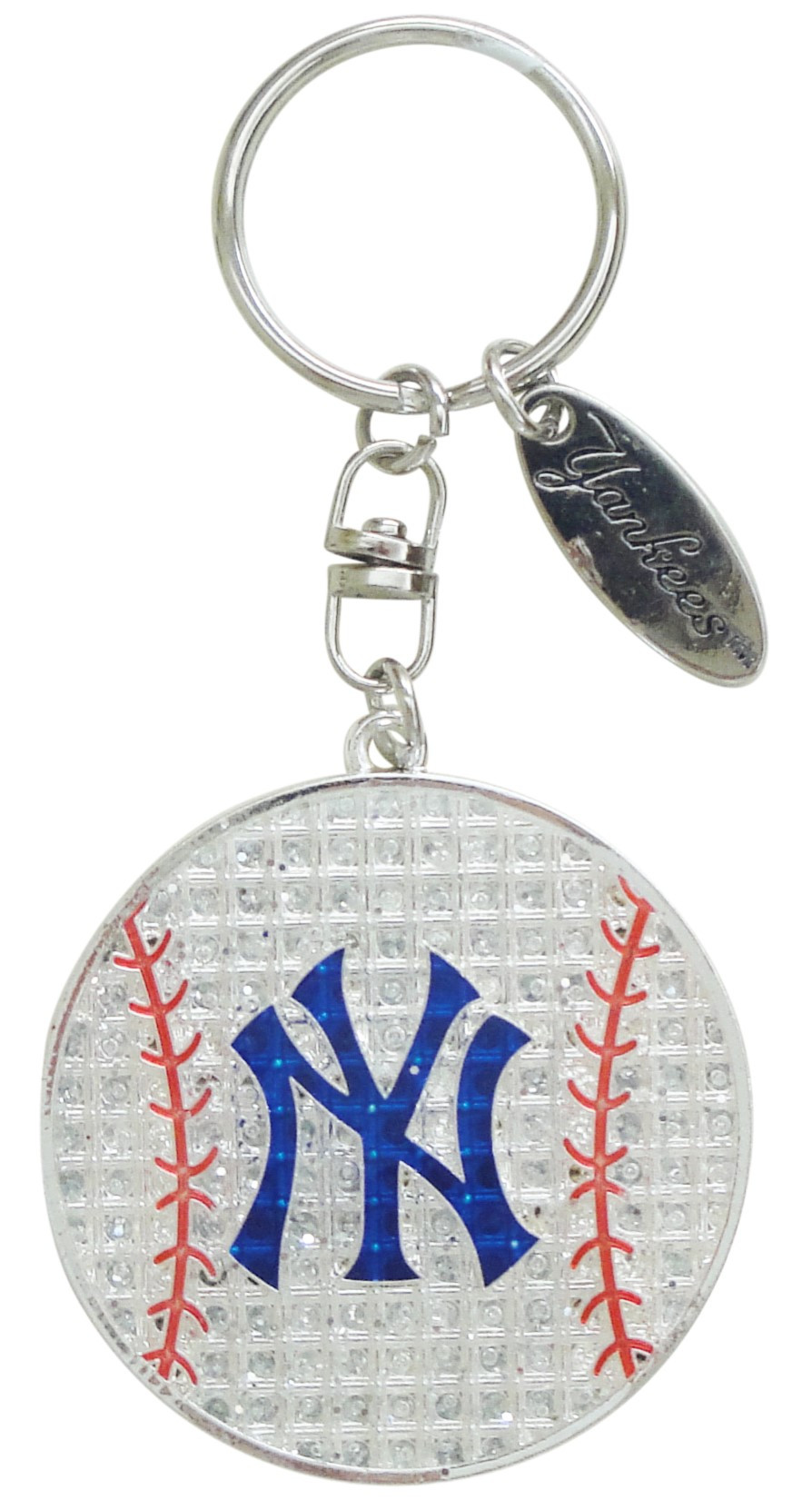 American Flag Baseball Keychain