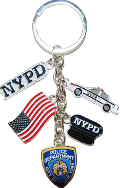 NYPD Shield Cut Out Key Ring