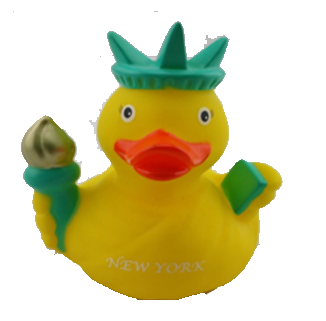 Statue of Liberty Rubber Duck- Yellow