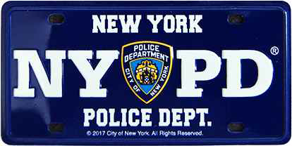 NYPD Blue Tin License Plate Magnet