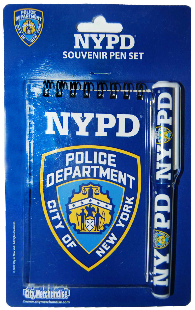 NYPD Shields Printed Blue Pens