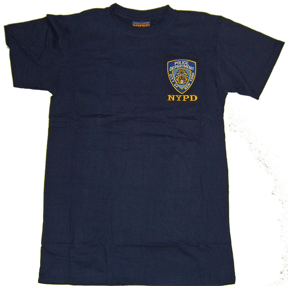 NYPD Embroidered Patch Navy Tee