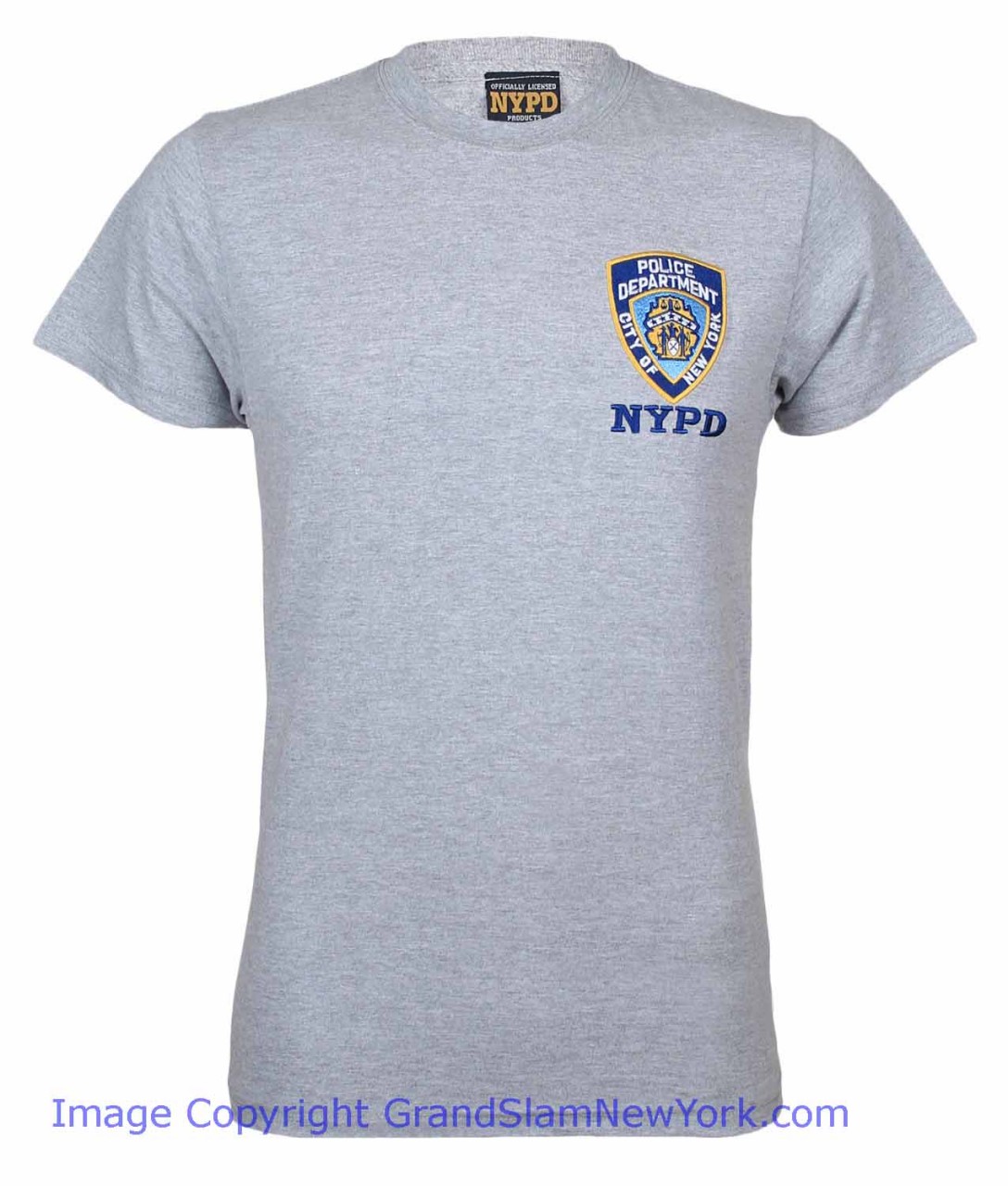 NYPD Embroidered Patch Ash Tee
