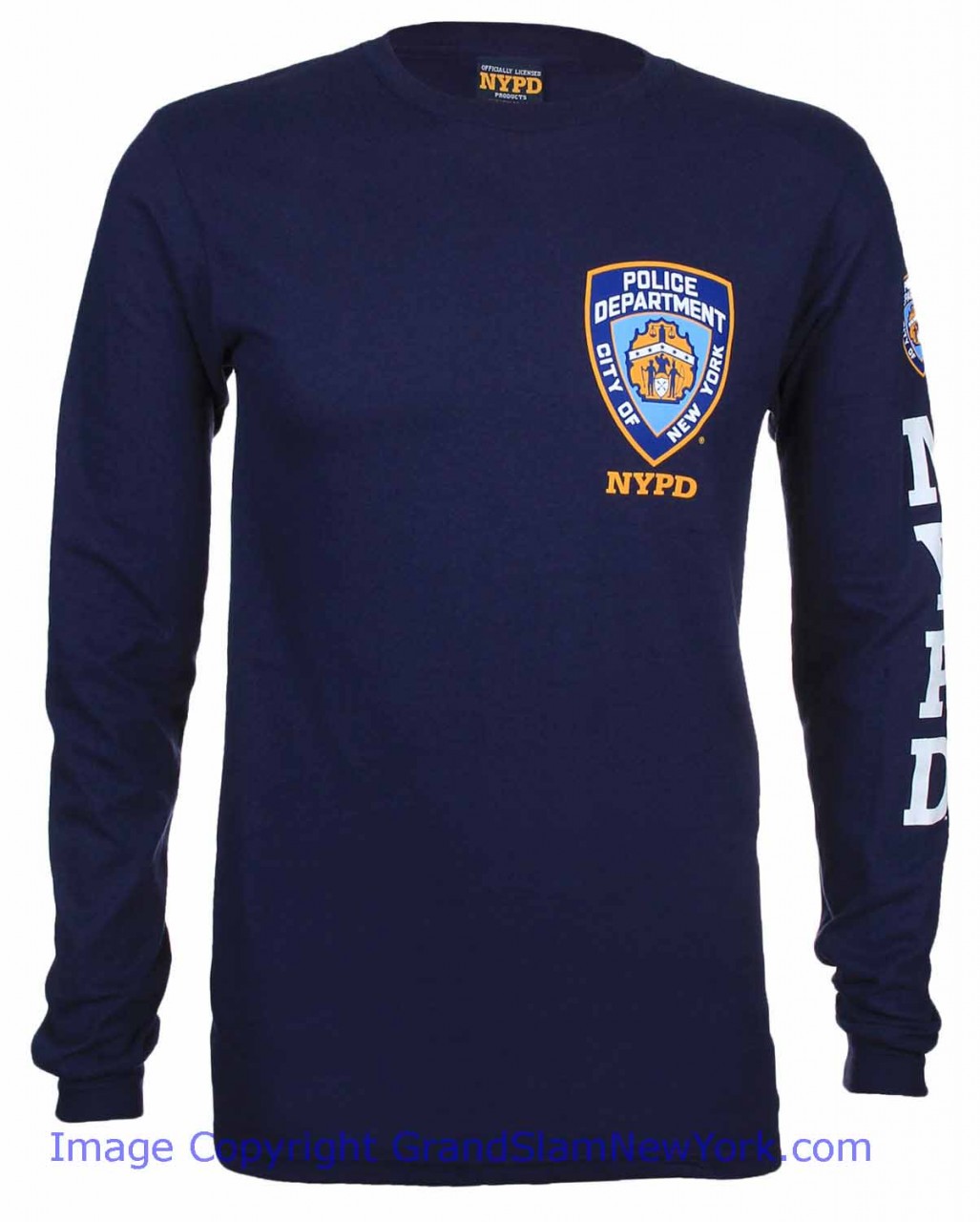 NYPD Patch and Sleeve Navy LS Tee