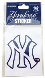 NY Yankees Logo Sticker - White