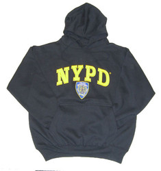 NYPD Embroidered Navy Hooded Sweatshirt