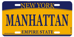 Manhattan NY License Plate